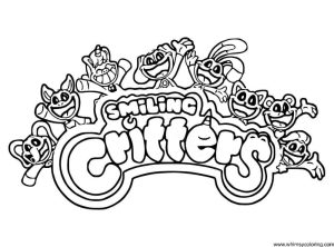 20 Smiling Critters Coloring Pages Printable - Whimsy Coloring