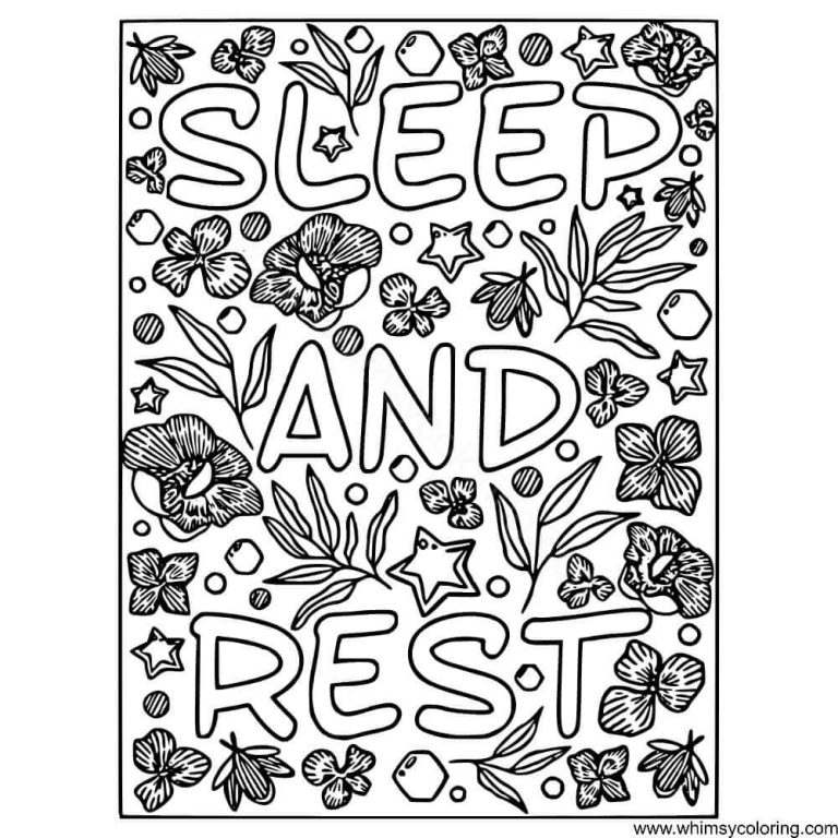 20 Free Mental Health Coloring Pages To Print - Whimsy Coloring