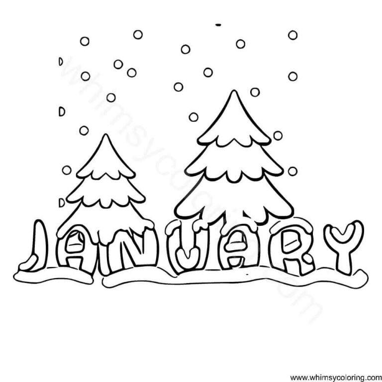 25 January Coloring Pages Printable - Whimsy Coloring