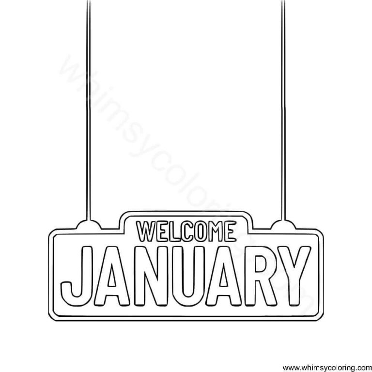 25 January Coloring Pages Printable - Whimsy Coloring