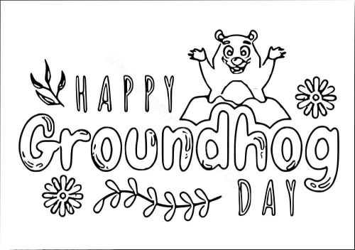 25 Free Printable Groundhog Day Coloring Pages - Whimsy Coloring