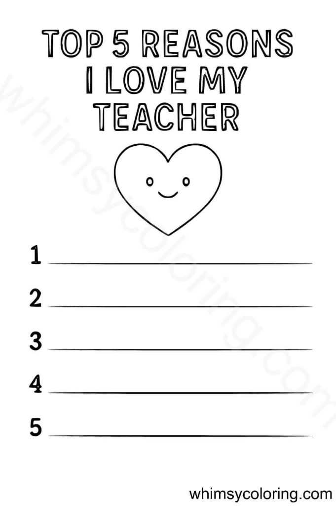 26 Free Teacher Appreciation Week Coloring Pages - Whimsy Coloring