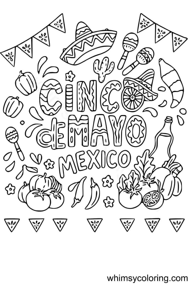 35 Free Cinco De Mayo Coloring Pages To Print - Whimsy Coloring