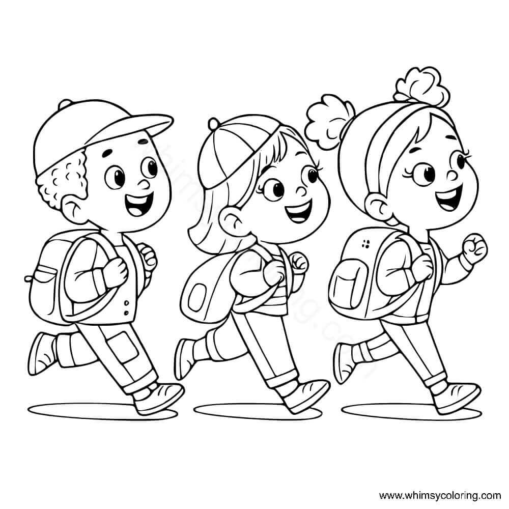 26 Free First Day Of School Coloring Pages - Whimsy Coloring