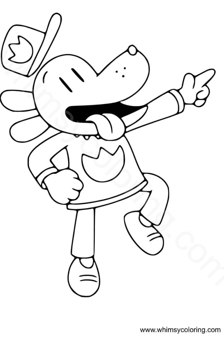 Free Dog Man Coloring Pages Printable - Whimsy Coloring
