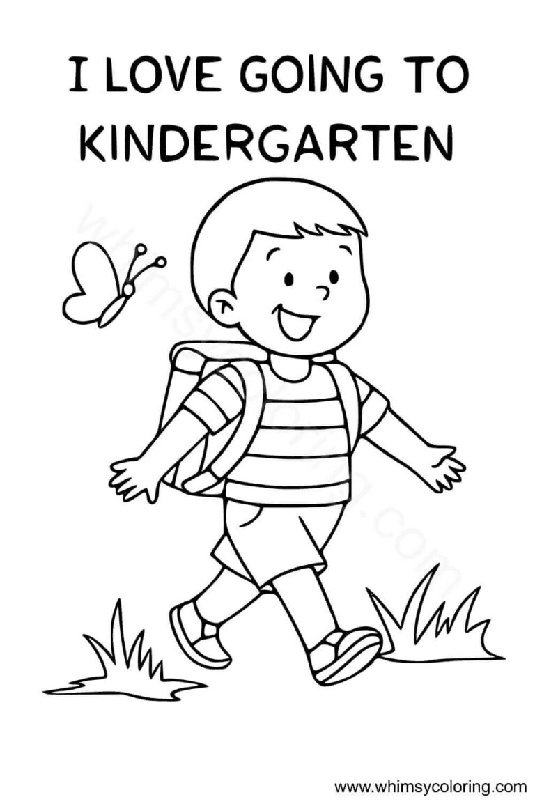 26 Free First Day Of School Coloring Pages - Whimsy Coloring