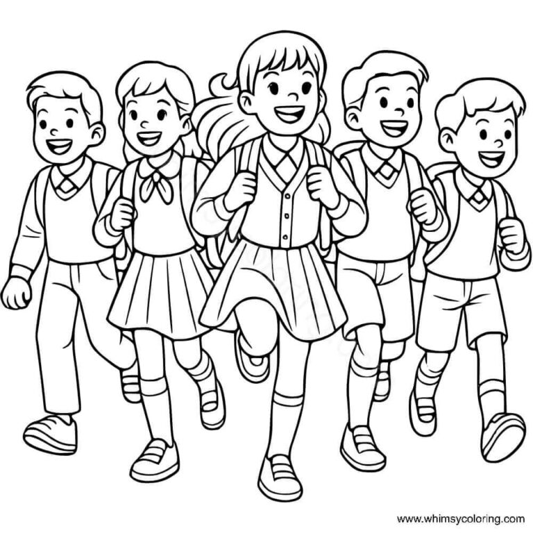 26 Free First Day Of School Coloring Pages - Whimsy Coloring
