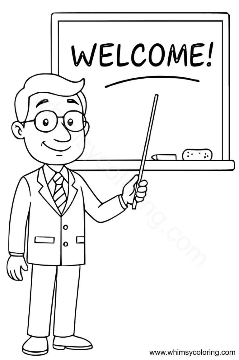 26 Free First Day Of School Coloring Pages - Whimsy Coloring
