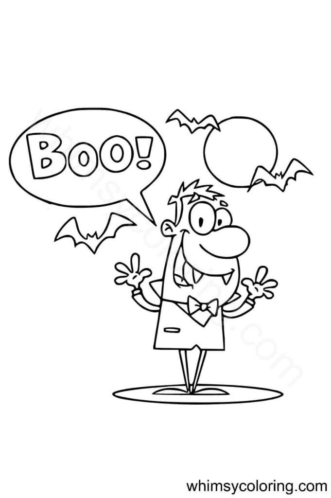 25 Vampire Coloring Pages Printable - Whimsy Coloring