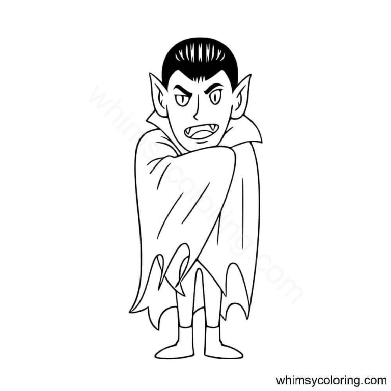 25 Vampire Coloring Pages Printable - Whimsy Coloring