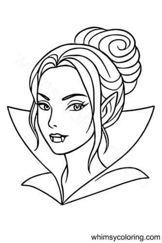 25 Vampire Coloring Pages Printable - Whimsy Coloring