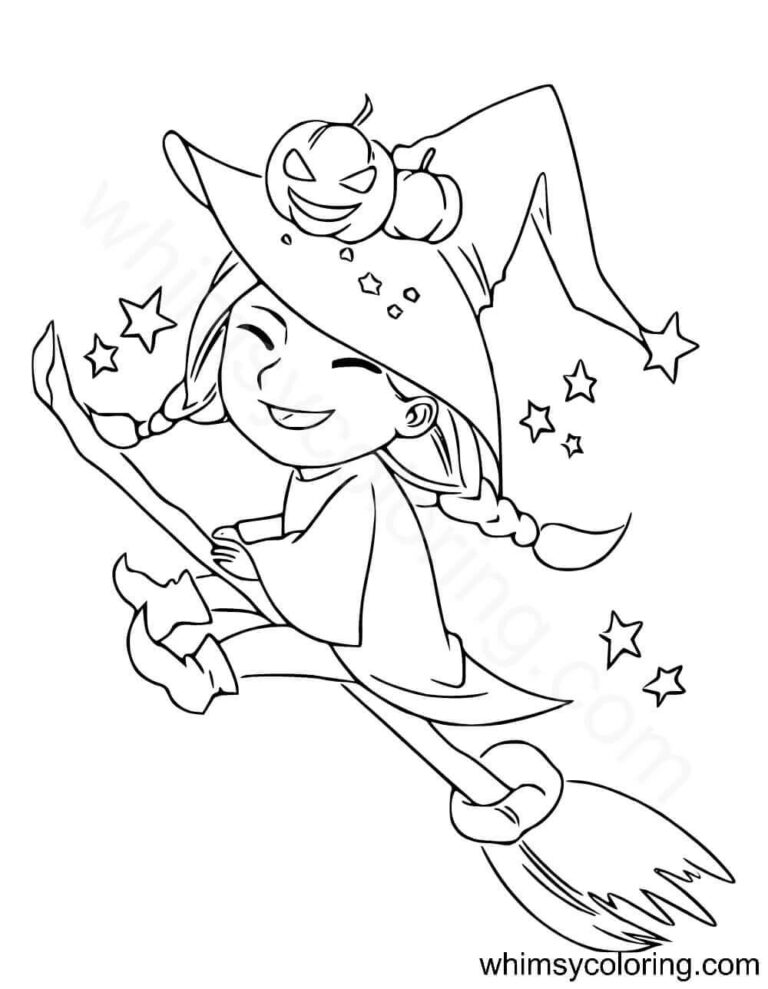28 Witch Coloring Pages Printable - Whimsy Coloring