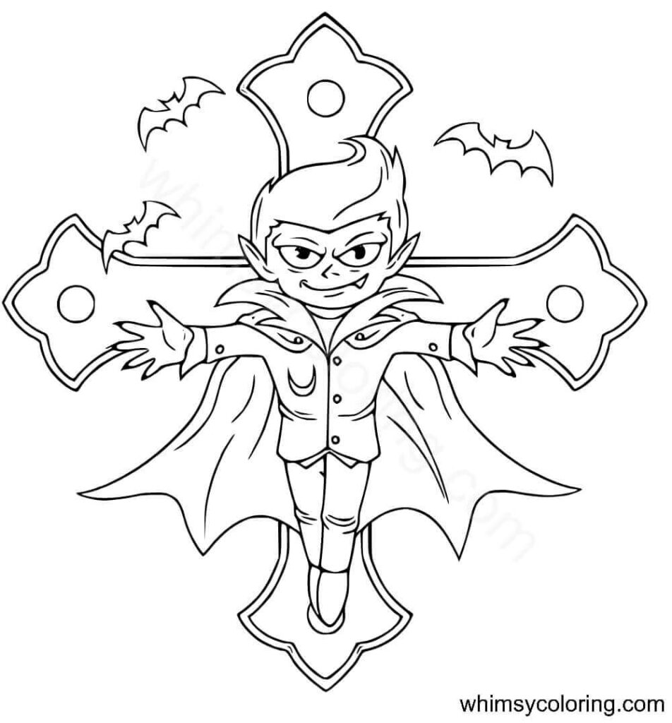 25 Vampire Coloring Pages Printable - Whimsy Coloring