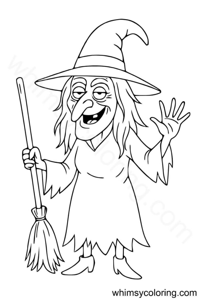 28 Witch Coloring Pages Printable - Whimsy Coloring