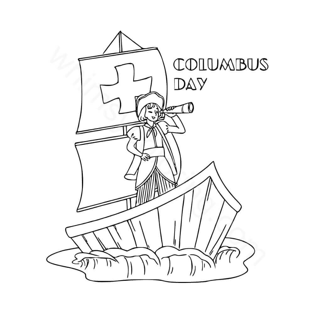 22 Free Columbus Day Coloring Pages - Whimsy Coloring