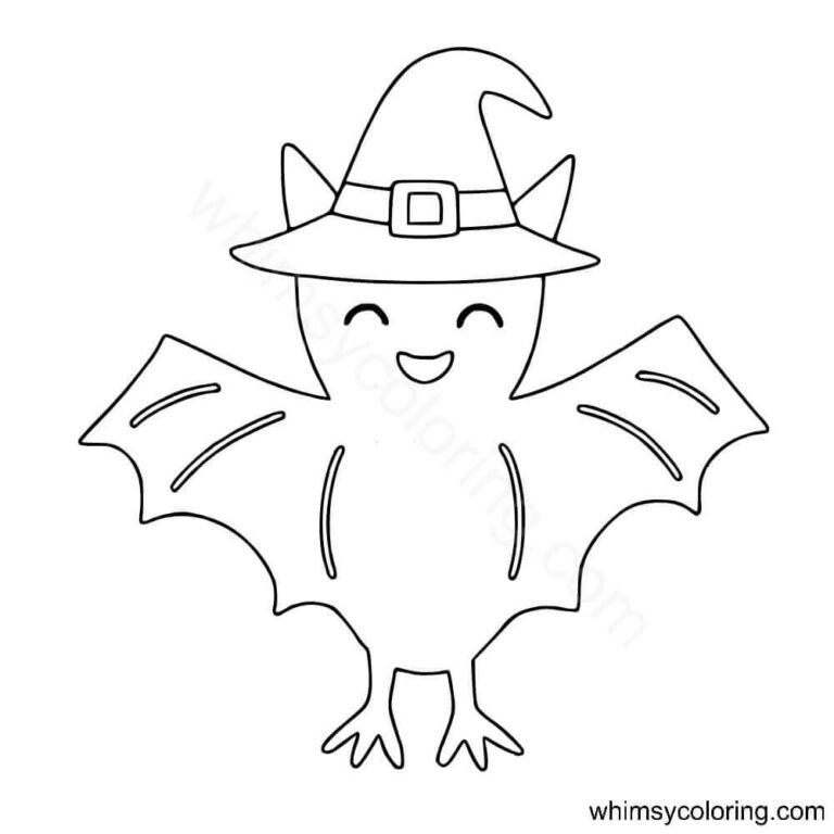 26 Halloween Bat Coloring Pages Printable - Whimsy Coloring