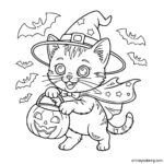 27 Halloween Cat Coloring Pages Printable - Whimsy Coloring