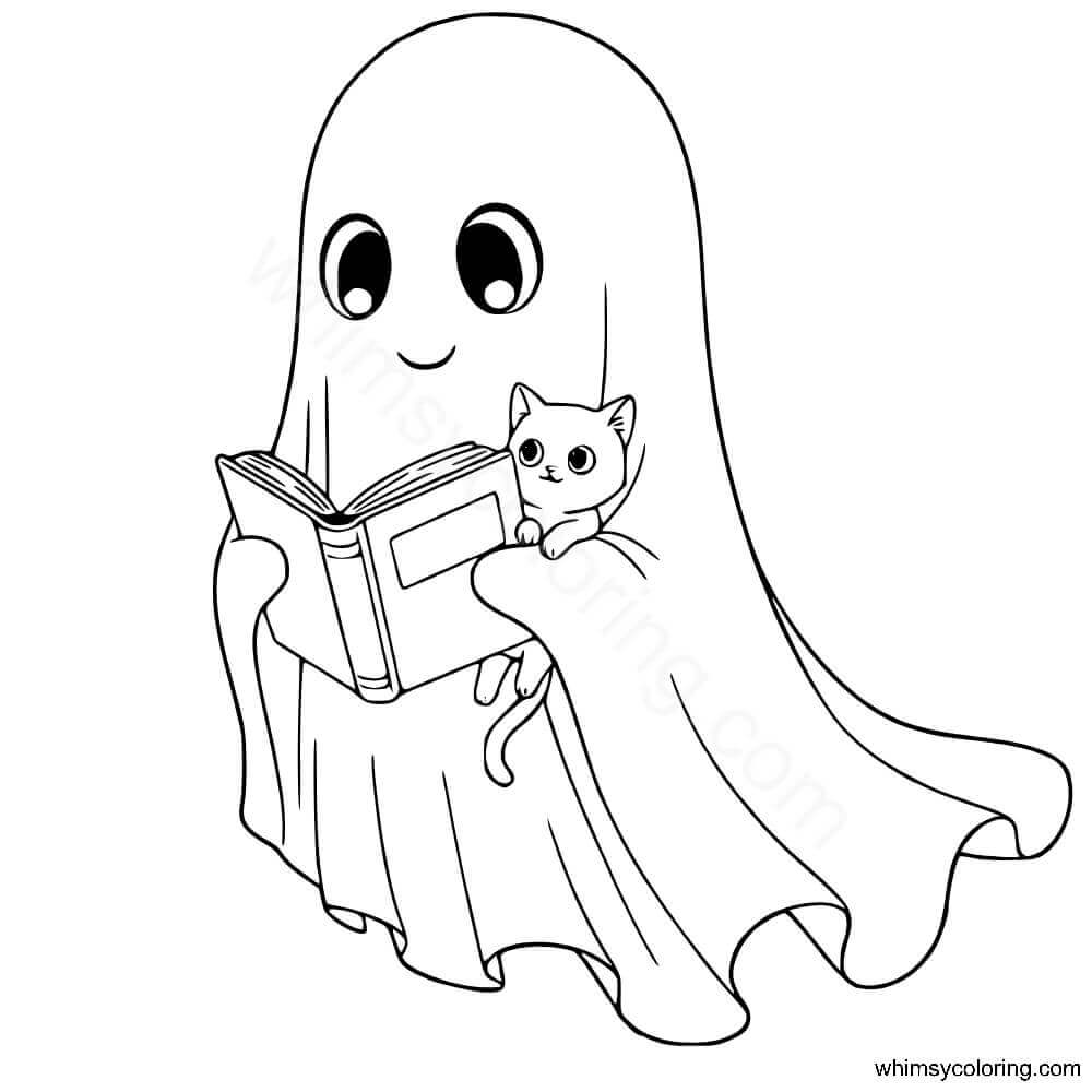 32 Ghost Coloring Pages Printable - Whimsy Coloring