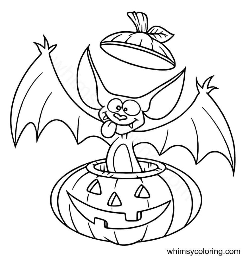26 Halloween Bat Coloring Pages Printable - Whimsy Coloring