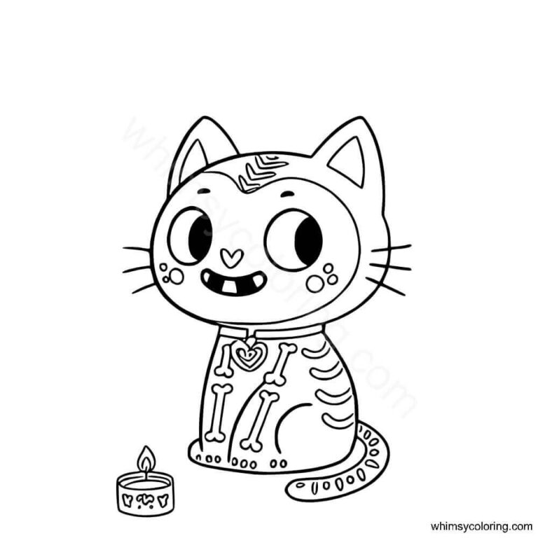 27 Halloween Cat Coloring Pages Printable - Whimsy Coloring