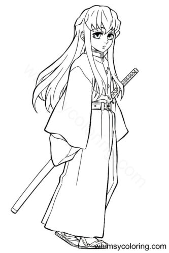 23 Demon Slayer Coloring Pages Printable - Whimsy Coloring