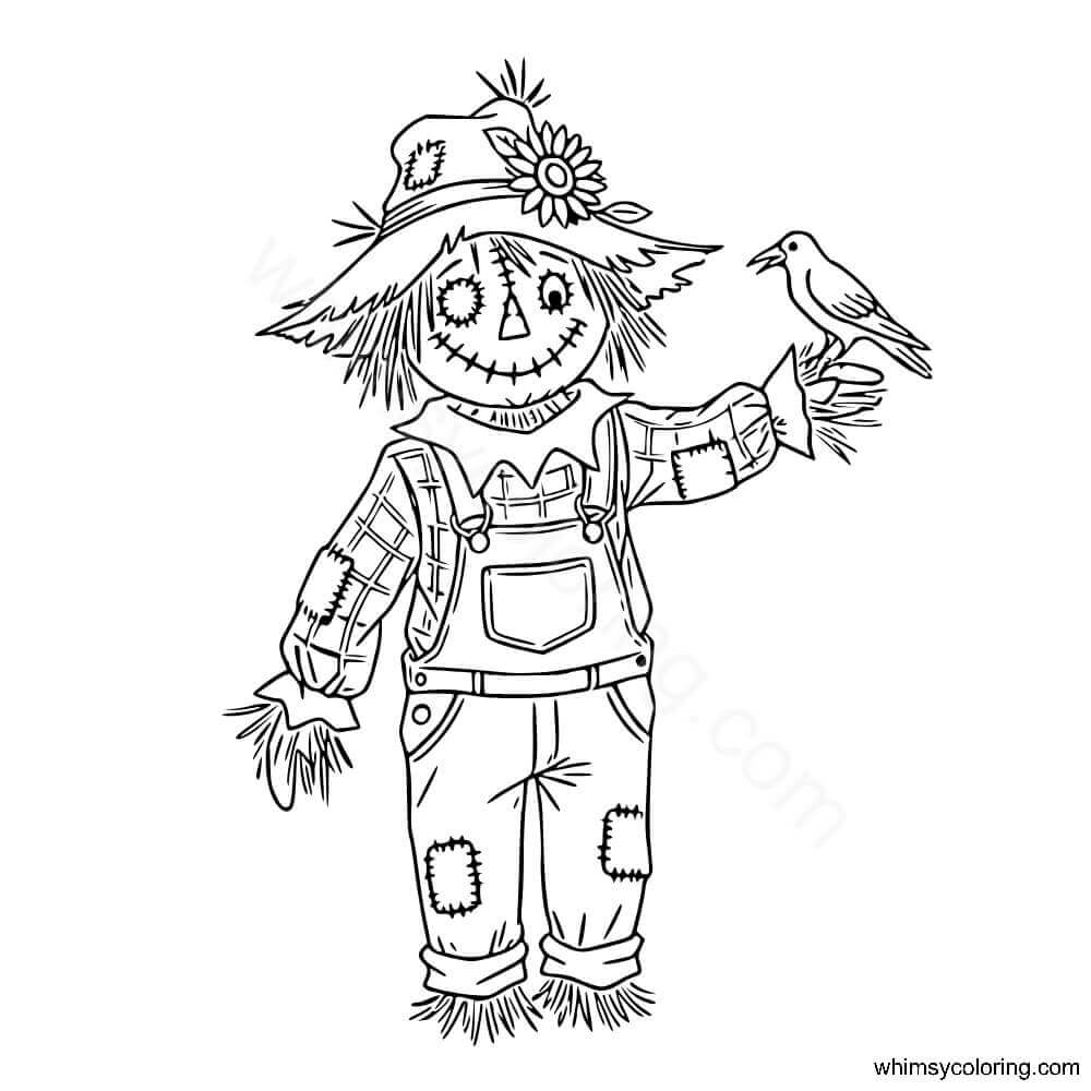 32 Scarecrow Coloring Pages Printable - Whimsy Coloring