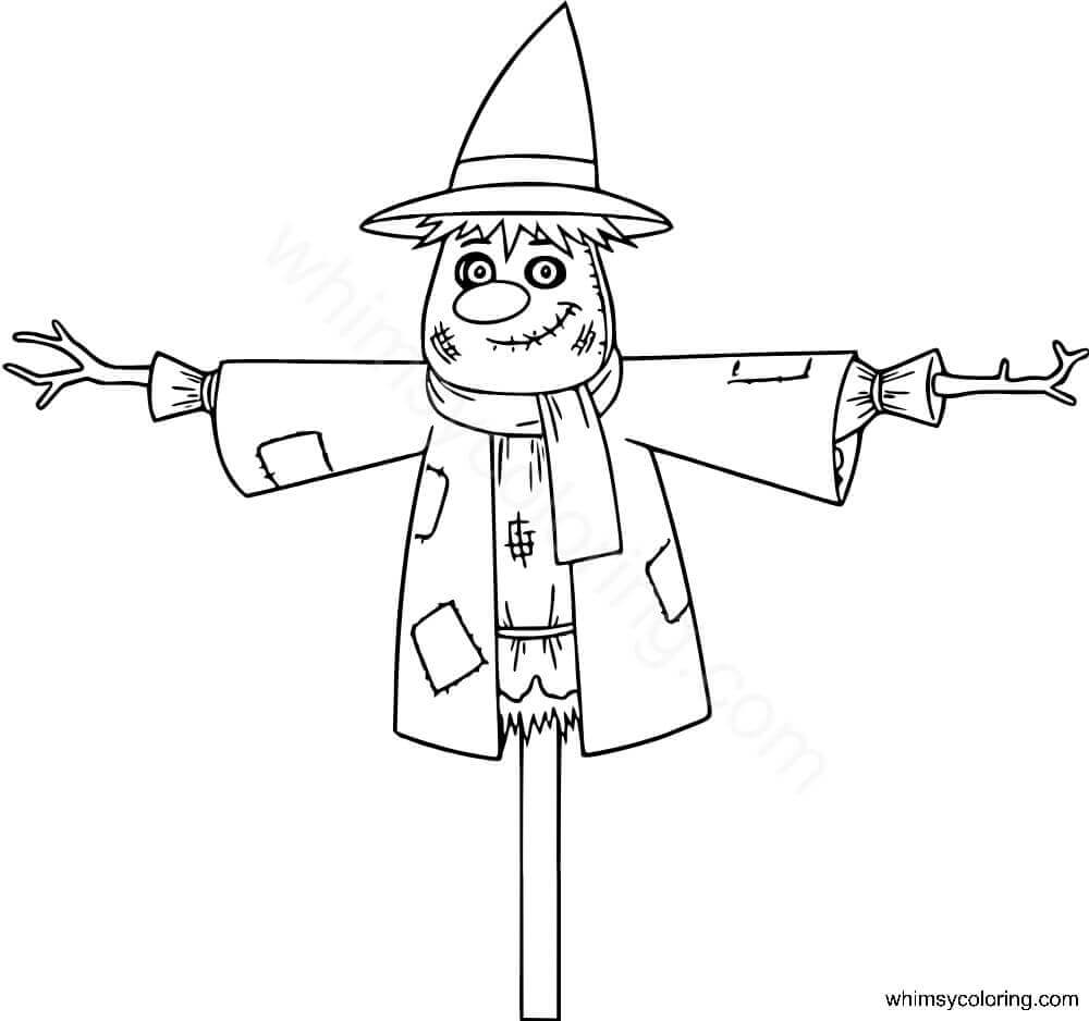 32 Scarecrow Coloring Pages Printable - Whimsy Coloring