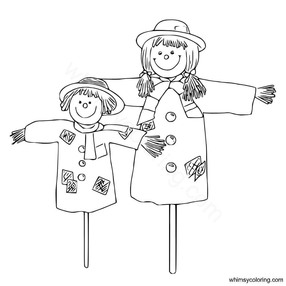 32 Scarecrow Coloring Pages Printable - Whimsy Coloring
