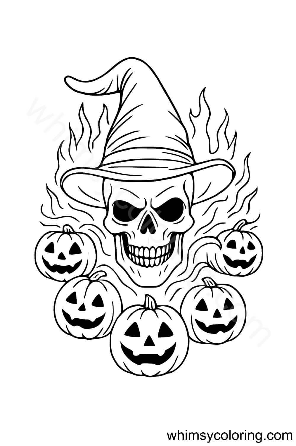31 Scary Halloween Coloring Pages - Whimsy Coloring