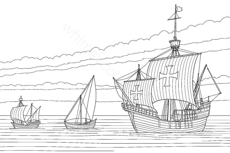 22 Free Columbus Day Coloring Pages - Whimsy Coloring