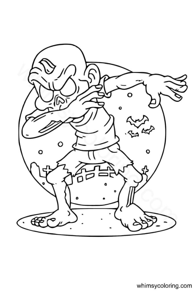 35 Zombie Coloring Pages Printable - Whimsy Coloring