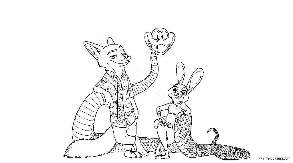 Zootopia 2 Coloring Pages - Whimsy Coloring