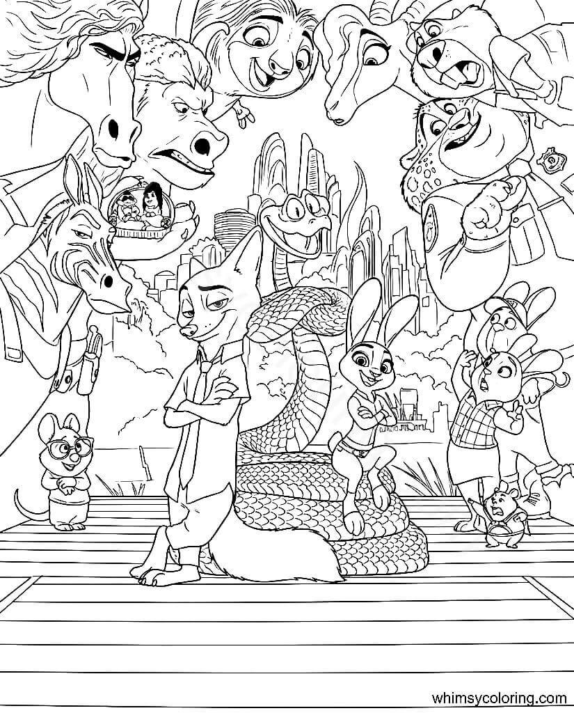 Zootopia 2 Coloring Pages - Whimsy Coloring