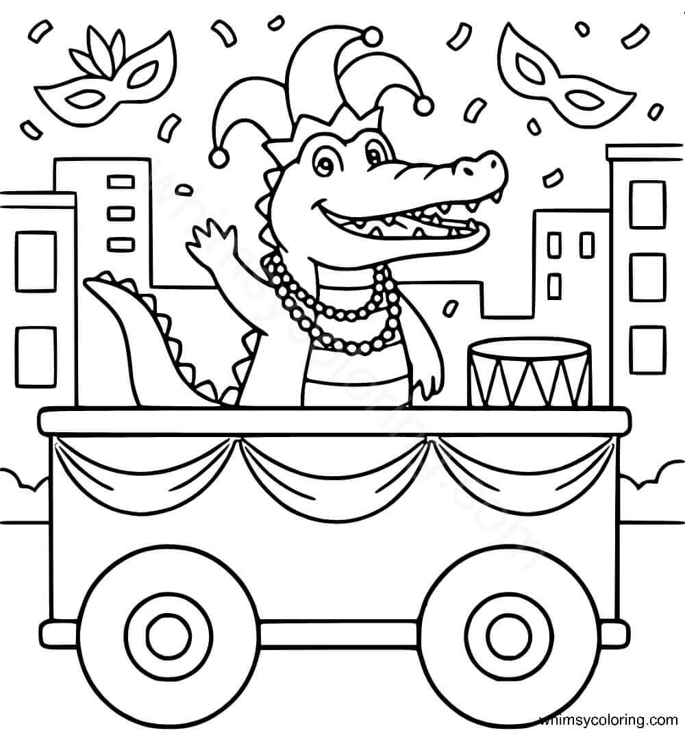 30 Mardi Gras Coloring Pages - Whimsy Coloring