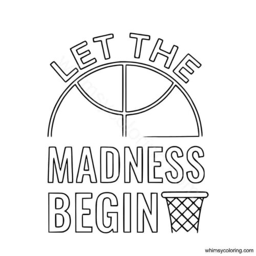 18 March Madness Coloring Pages Printable - Whimsy Coloring