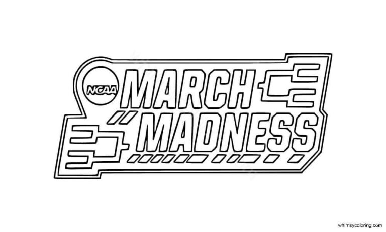 18 March Madness Coloring Pages Printable - Whimsy Coloring
