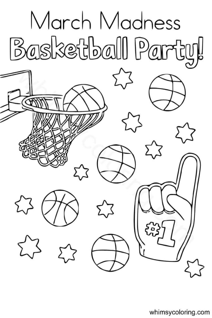 18 March Madness Coloring Pages Printable - Whimsy Coloring