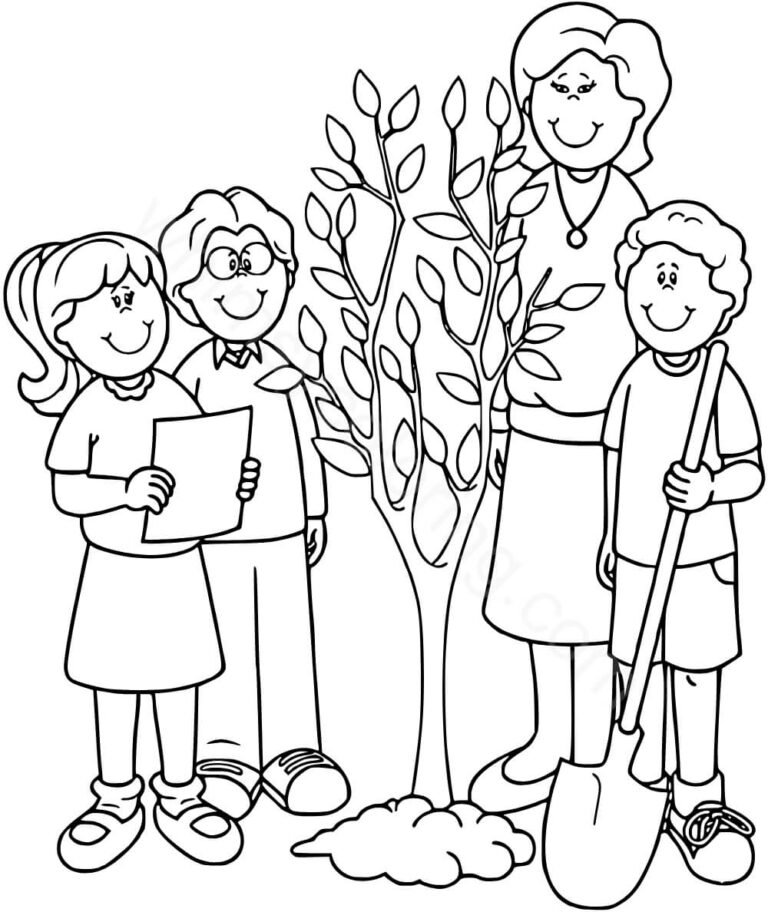 28 Arbor Day Coloring Pages Printable - Whimsy Coloring
